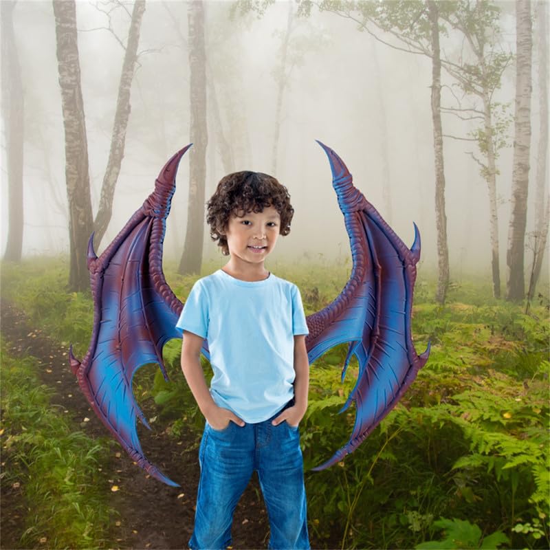KiMooGarden Dragon Wings Costume Kids Cosplay Wings Dinosaur Tail Mask Halloween Dragon Costume (Pink Set, 3 Piece)