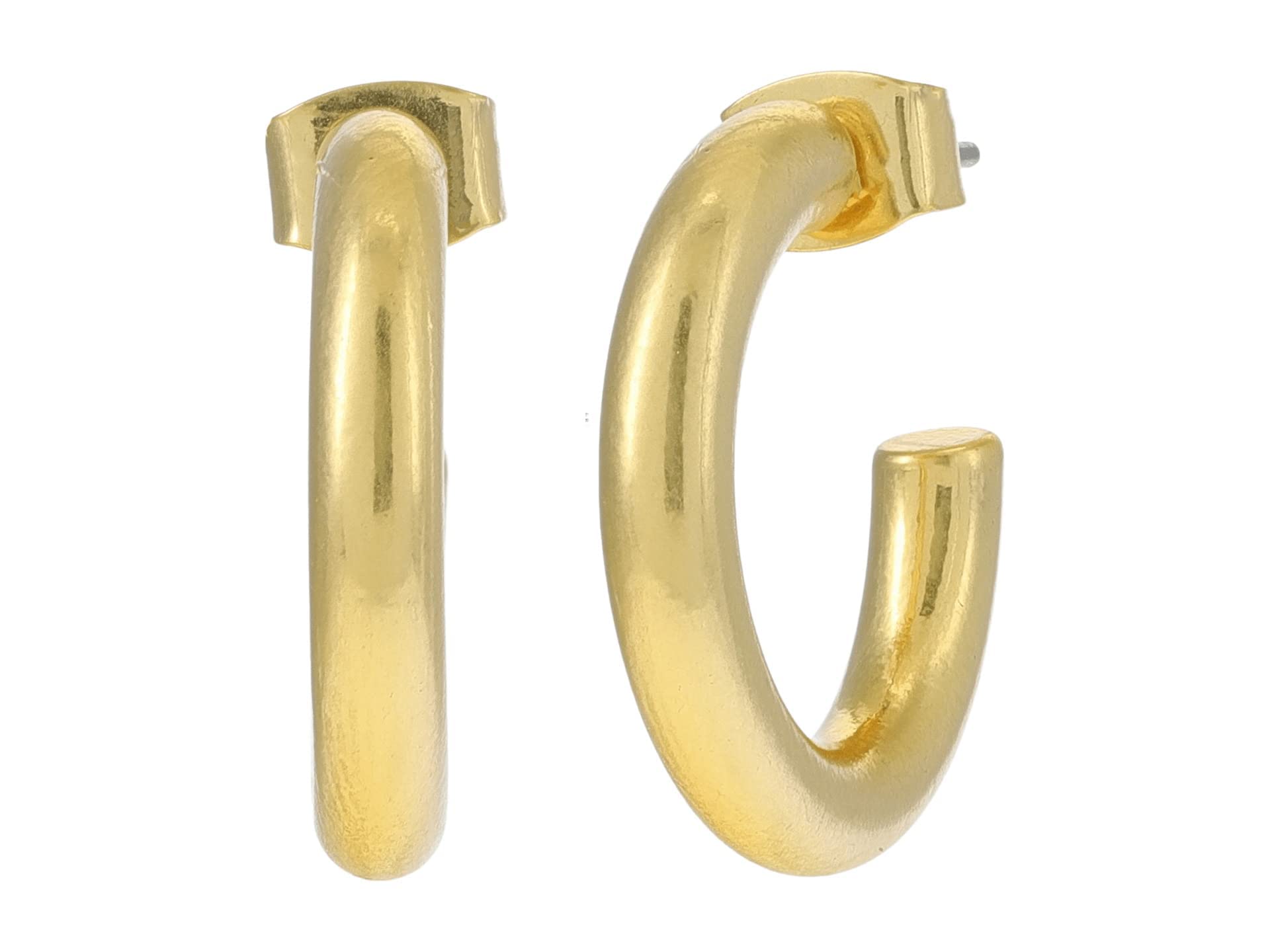Madewell Chunky Small Hoop Earrings Vintage Gold 1 One Size