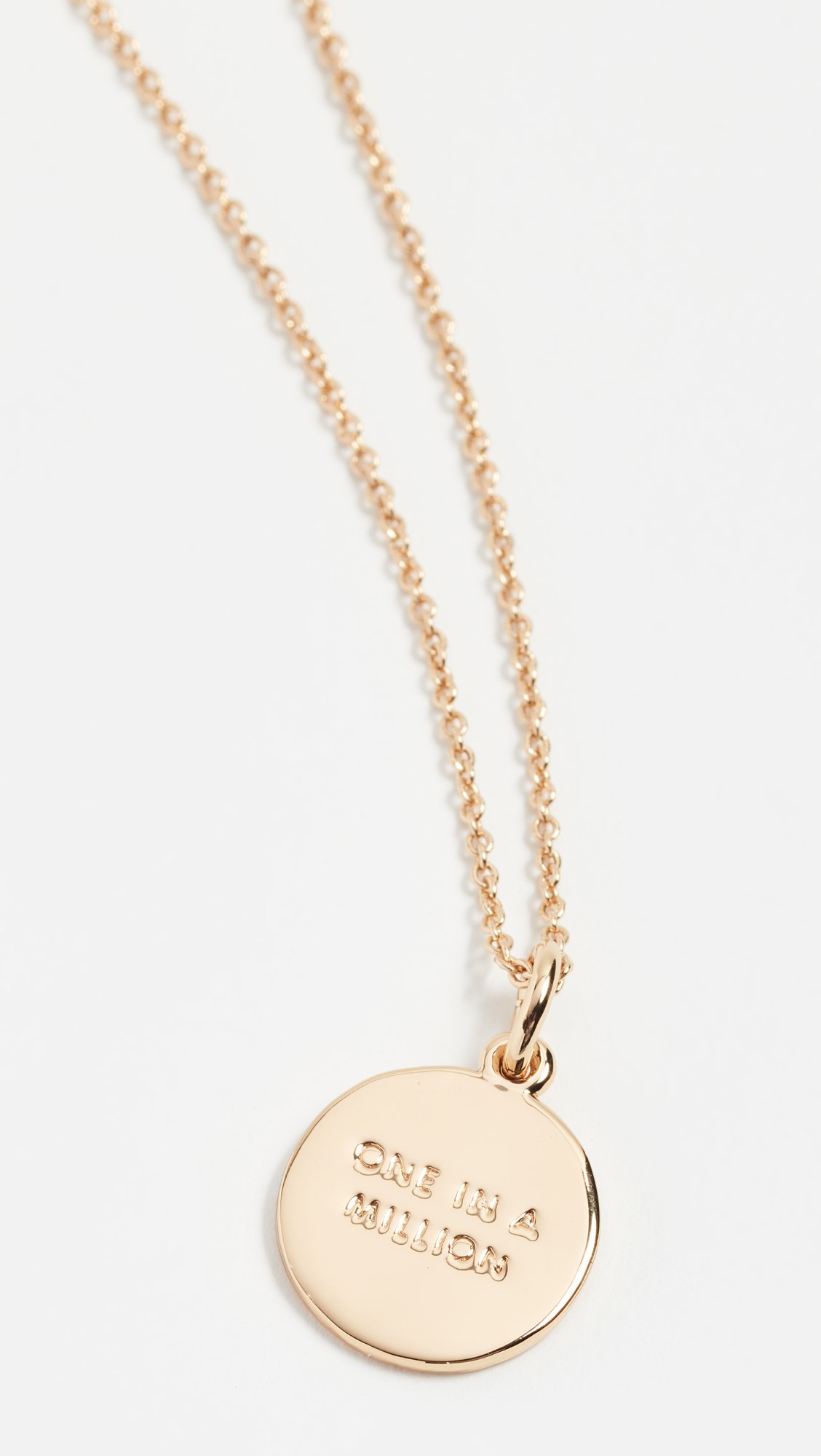 kate spade new york "Kate Spade Pendants" "E" Brass Pendant Necklace, 17" + 3.5" Extender