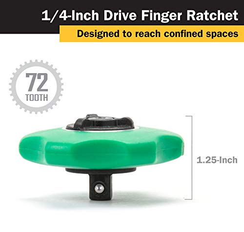 Titan 12090 1/4-Inch Drive 72-Tooth Finger Ratchet
