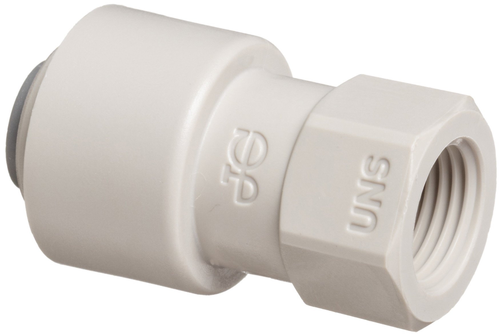 John Guest Acetal Copolymer Tube Fitting, Tap Adaptor, 3/8" Tube OD x 7/16"-24 UNS (Pack of 10)