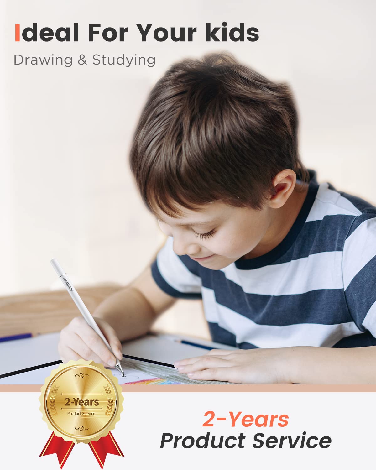 joyroom iPad Pencil with Palm Rejection Glove, Capacitive Stylus Pen for Kid Student Drawing&Writing