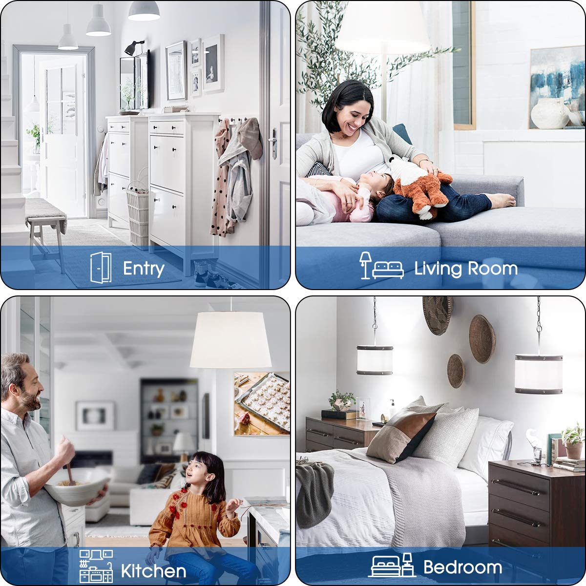 LOHAS LED Light Bulbs 150W Equivalent, Daylight White 5000K Dimmable A19 Bulb 17 Watt, 1600 Lumen Energy-Efficient Light Bulb, E26 Medium Base for Living Room, Kitchen, Bedroom (6 Packs)