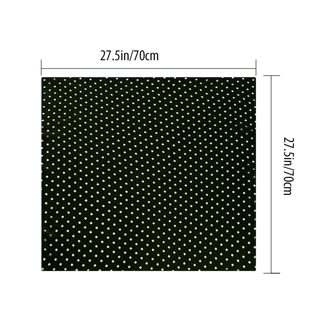 Jolbndcv 2 PCS 1950s Chiffon Scarf Dot Retro Scarf Square Vintage Neckerchief Head Scarf for Women Black&White, Large