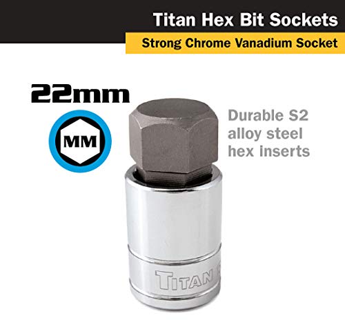 Titan Tools - Hex Bit Socket 1/2 Drive 22 Mm C (15622)
