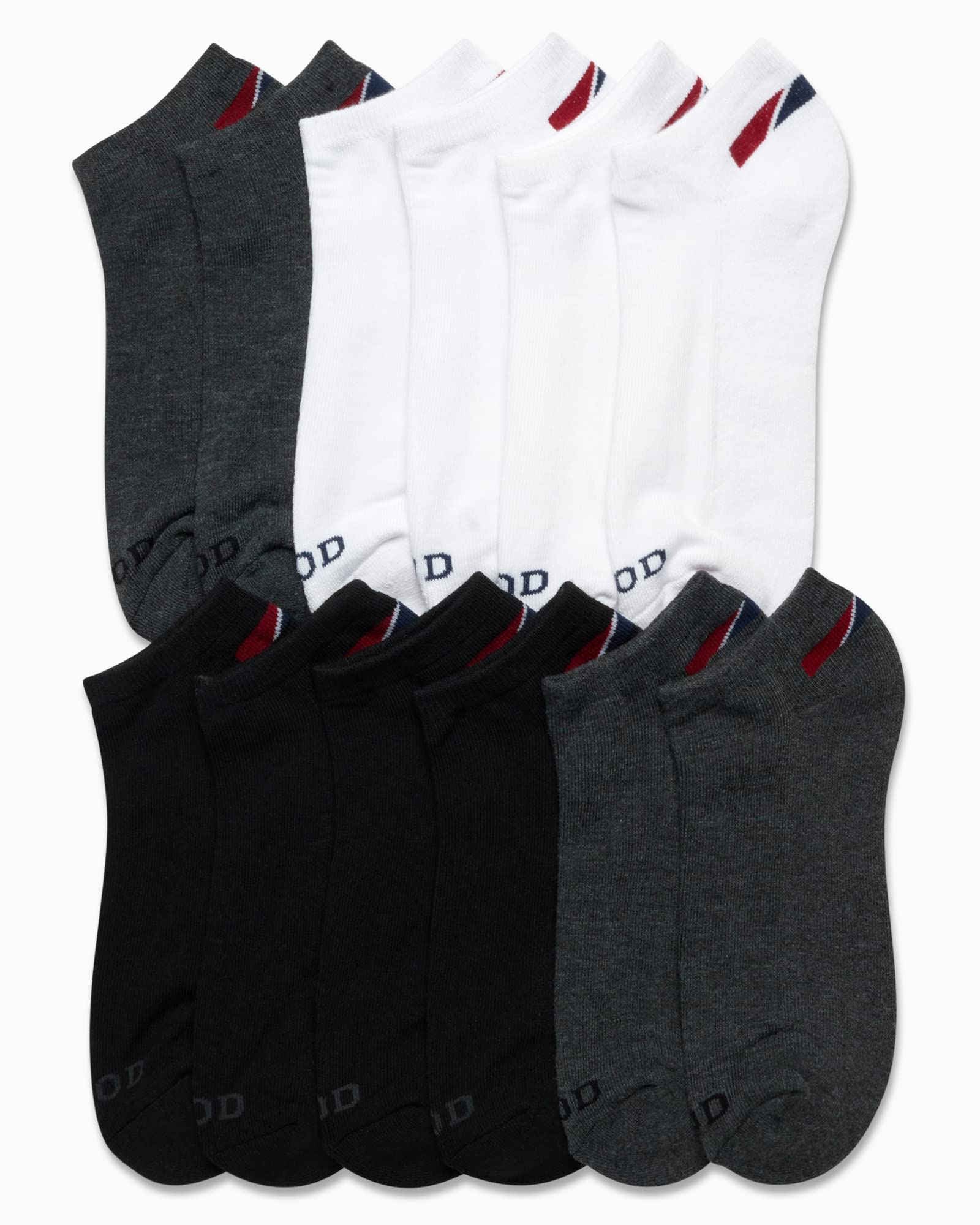 Izod Men's Athletic Socks - Performance Cushion Low Cut Socks (10 or 12 Pack), Size 6-12.5, Black (10PK)