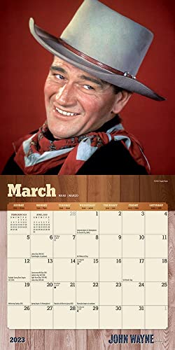 John Wayne OFFICIAL | 2023 7 x 14 Inch Monthly Mini Wall Calendar | BrownTrout | USA American Actor Celebrity Duke