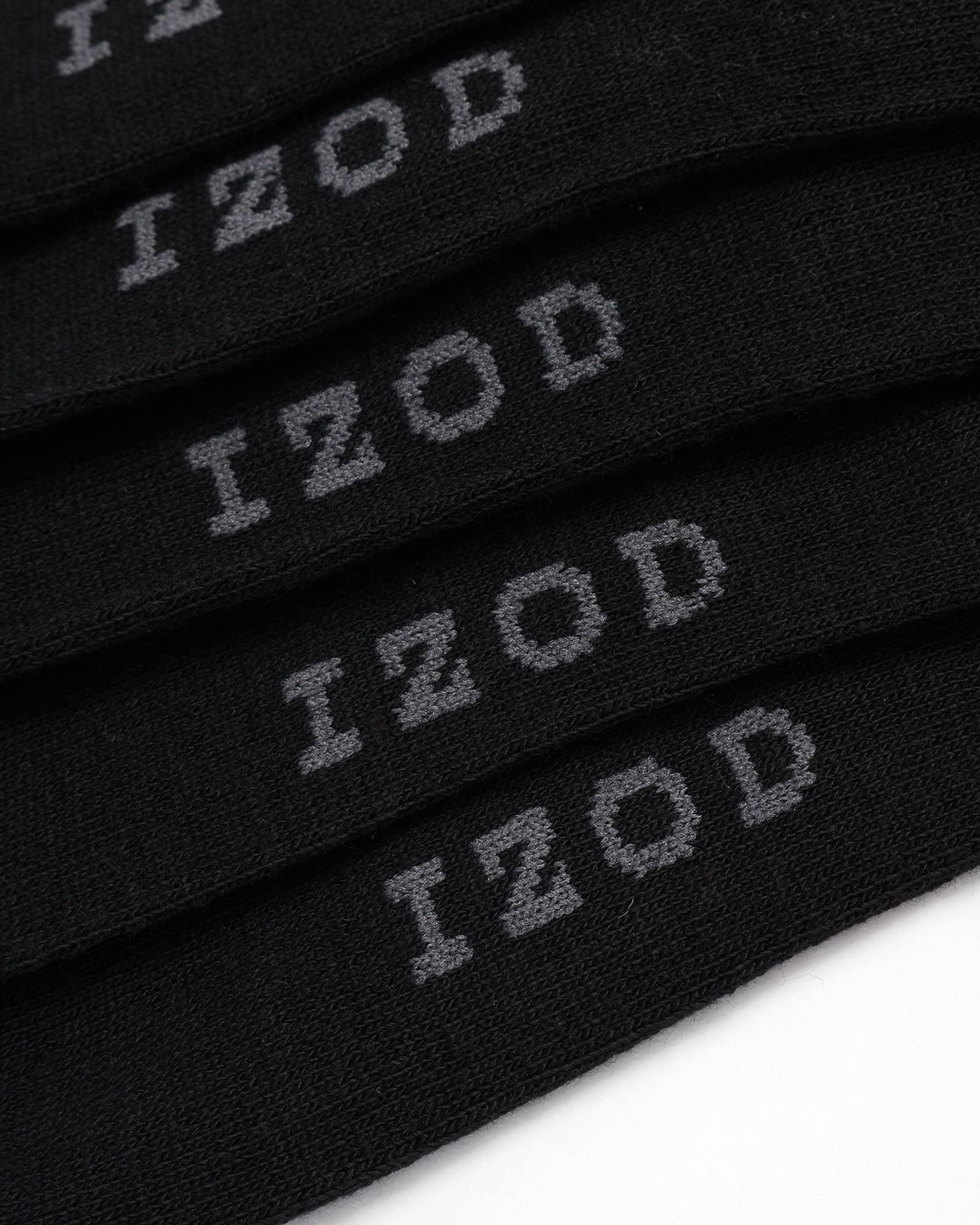 IZOD Men's Dress Socks - Lightweight Mid-Calf Crew Dress Socks (7 Pack), Size 6-12.5, Black