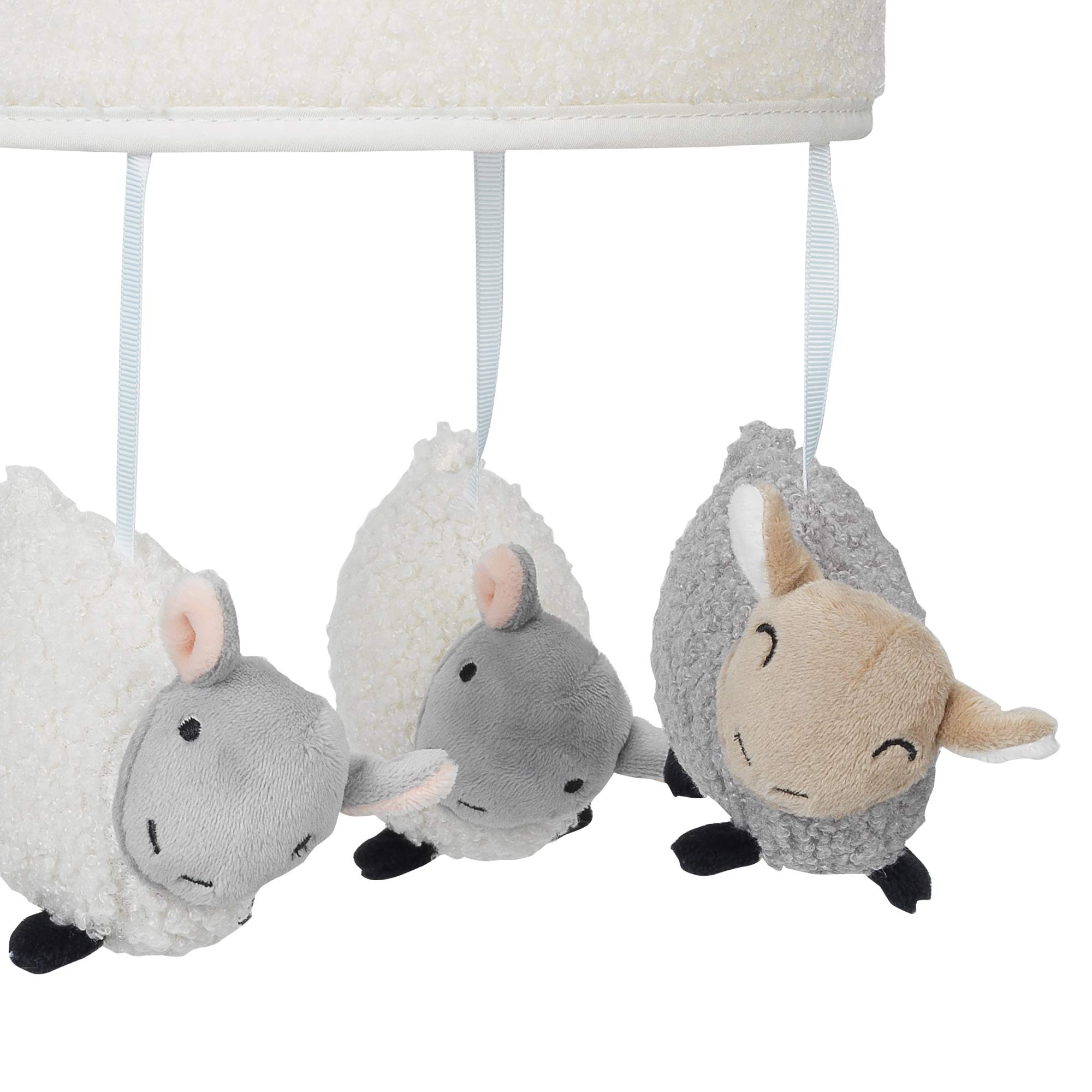 Lambs & Ivy Sleepy Sheep Musical Baby Crib Mobile - Cream/Gray