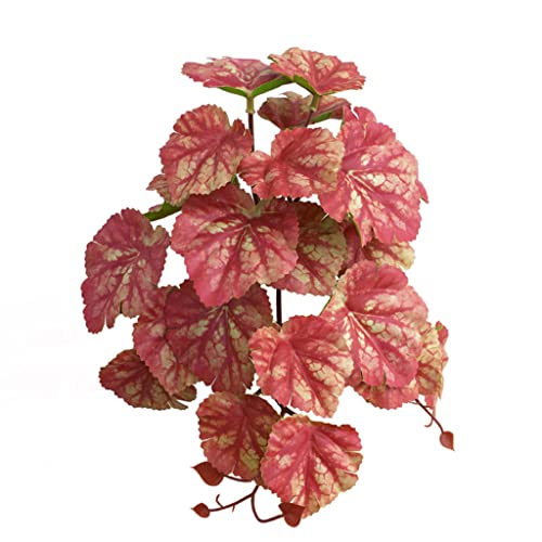 XISAOK Artificial Reptile Plants Lifelike Terrarium 3D Printed Leaves Amphibian Plant Tank Habitat Decoration for Iguana Turtle reptile plants for terrarium tropical habitat for bearded dragon snake