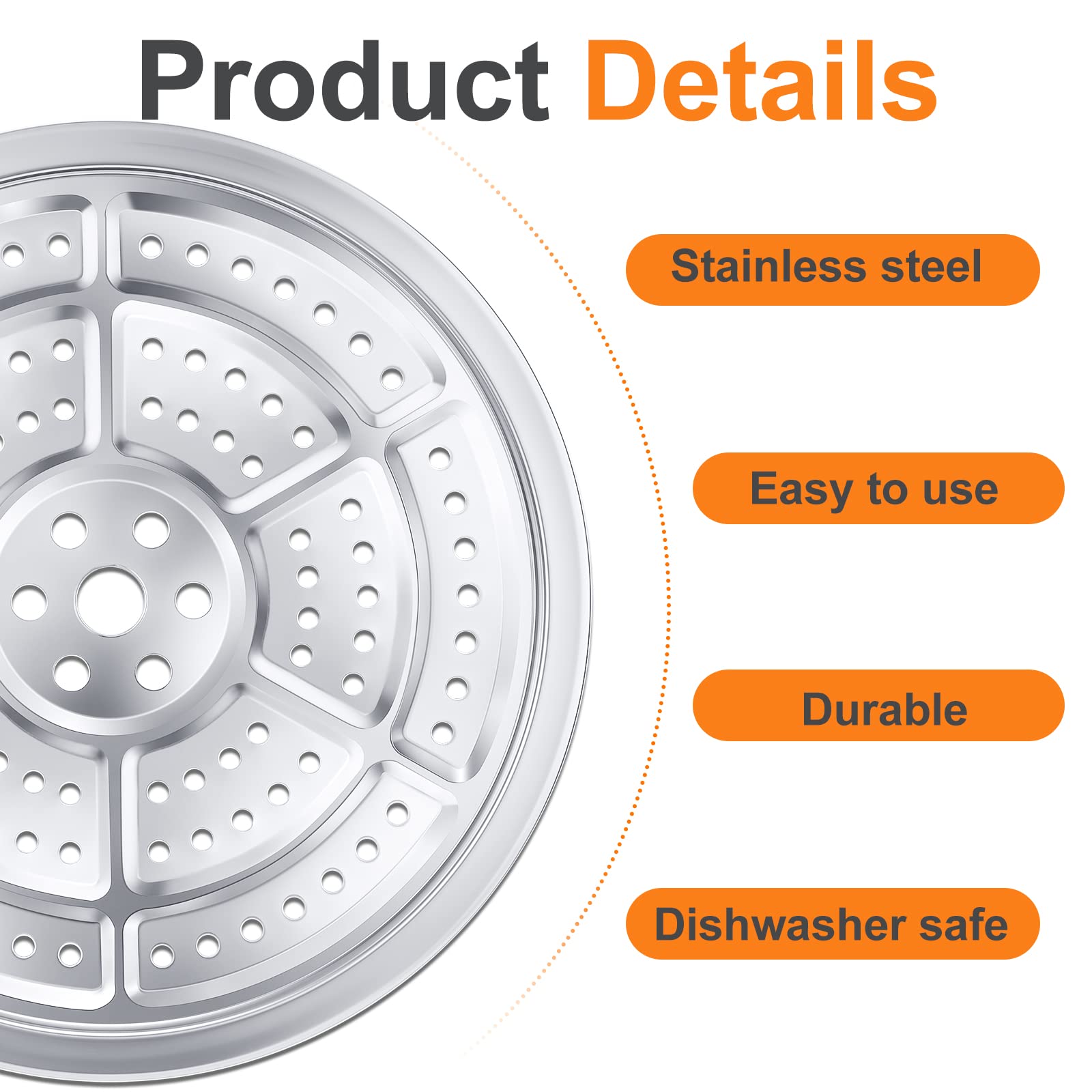 Rtteri 4 Pieces Canning Rack 11 Inch Stainless Steel Pressure Canner Rack Pressure Cooker Accessories for Steamer Replacement Supplies