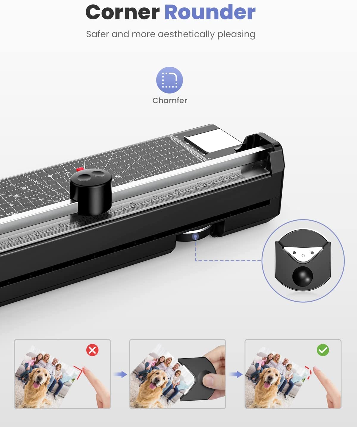Laminator, Laminator Machine for A3/A4/A6, UALAU 7 in 1 Thermal Laminator with 20 Pouches, Paper Trimmer, Corner Rounder, Photo Frame, 13 Inches Laminating Machine for Home/School/Office Use