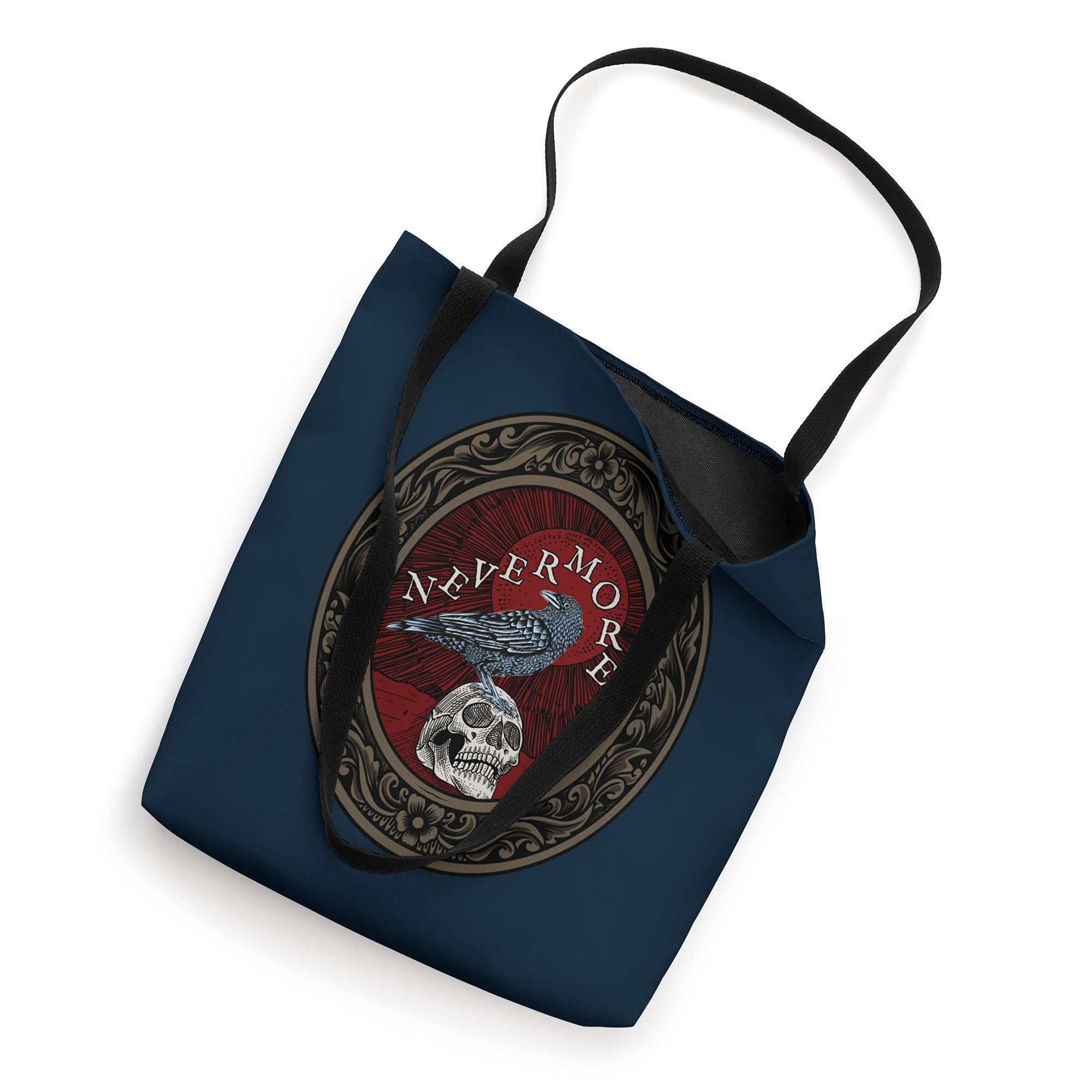 Nevermore The Raven Edgar Allan Poe Dark Academia Literature Tote Bag