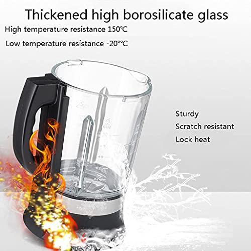 Professional Countertop Blender with 1000 watt Base, Smart Touch Panel Wall Breaking Machine,1750ml for Frozen Drinks and Smoothies Thickened Glass,Overheating Protection(2 Colours) ZJ666