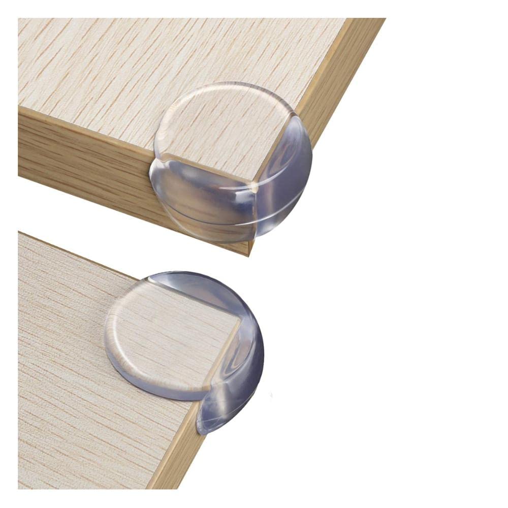 Soft Silicone Bumper with Upgraded Pre-Taped Strong Adhesive, Clear Child Safety Edge Protector(4pack) for Cabinets,Tables,Furniture