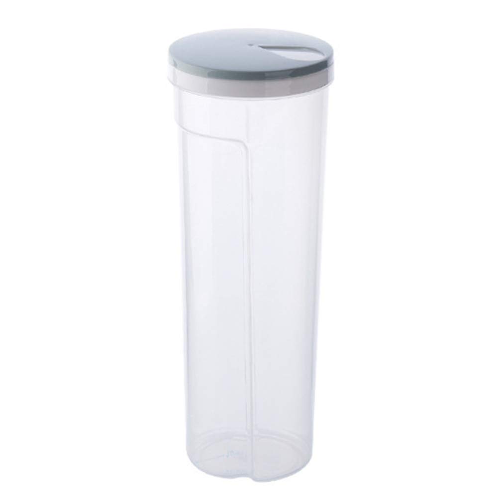 Luxshiny Flour Container 2 Pcs Spaghetti Pasta Storage Noodles Jar Rotating Transparent Grain Container Kitchen Cereal Crisper for Dry Food Oatmeal Rice (Light Blue) Spaghetti Noodles