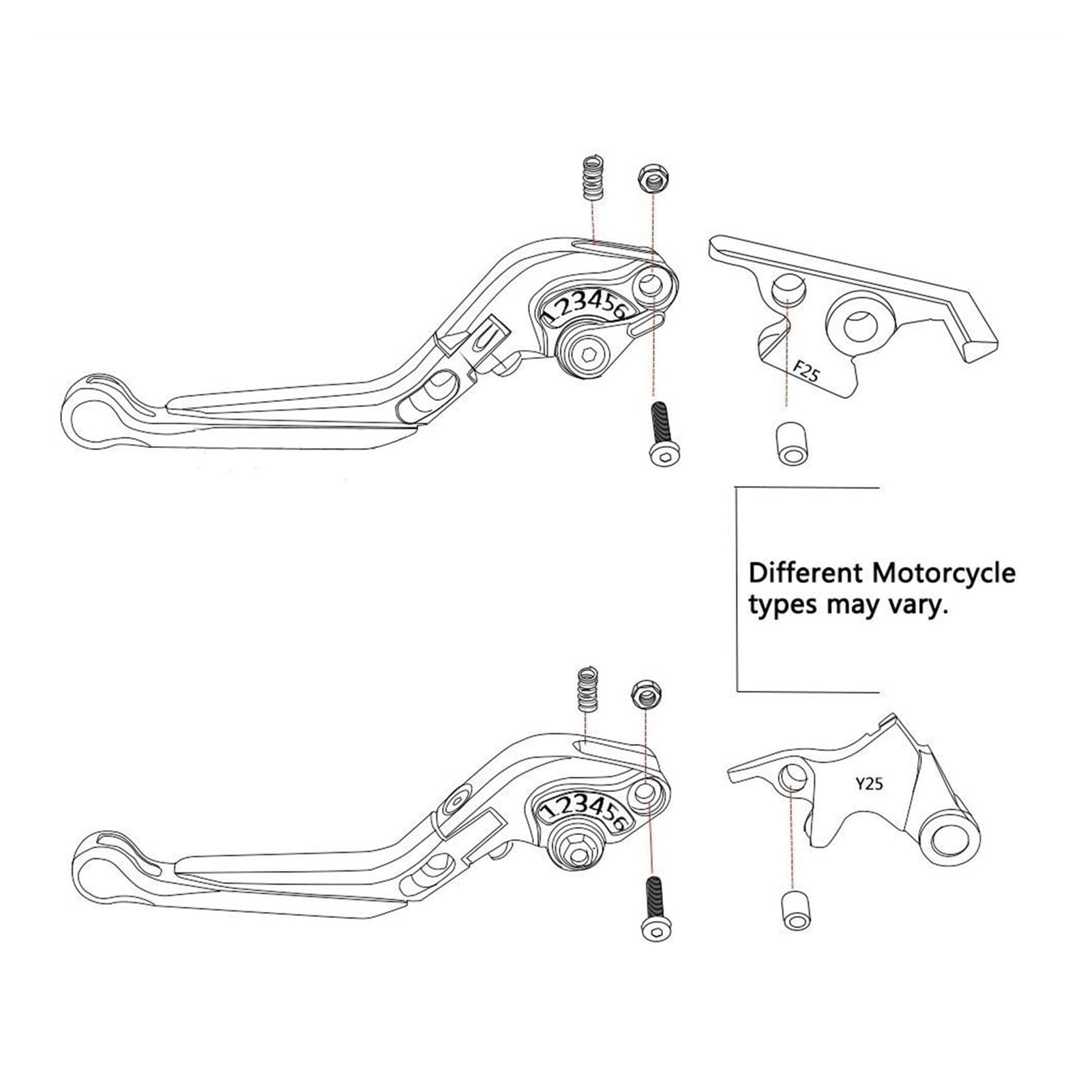 Motorcycle Accessories Adjustable Brakes Clutch Levers Handle for Aprilia RS660 TUONO660 RS Tuono 660 2020 2021 (Color : 24)