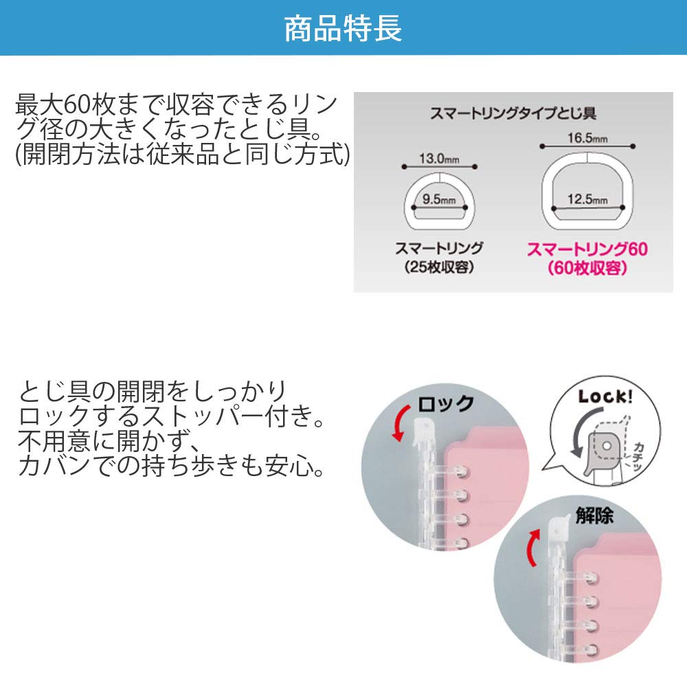 KOKUYO Binder Campus Binder Smart Ring Pastel B5 Notebook Limited Edition