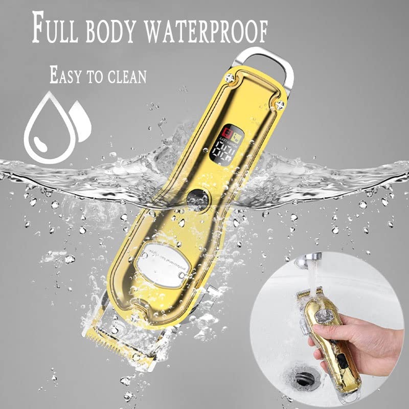 JQUAL Hair Cutting Tool, Professional cord cordless IPX7 hair trimmer electric 8W powerful hair clipper kit adjustable