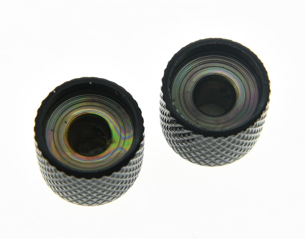KAISH Set of 2 Black Metal Guitar Dome Knobs Bass Knob with Set Screw for Telecaster/Tele Guitar