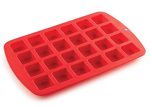 Mrs. Anderson's Baking Mini Brownie Pan Baking Mold, Non-Stick European-Grade Silicone, Makes 24 Mini Brownies