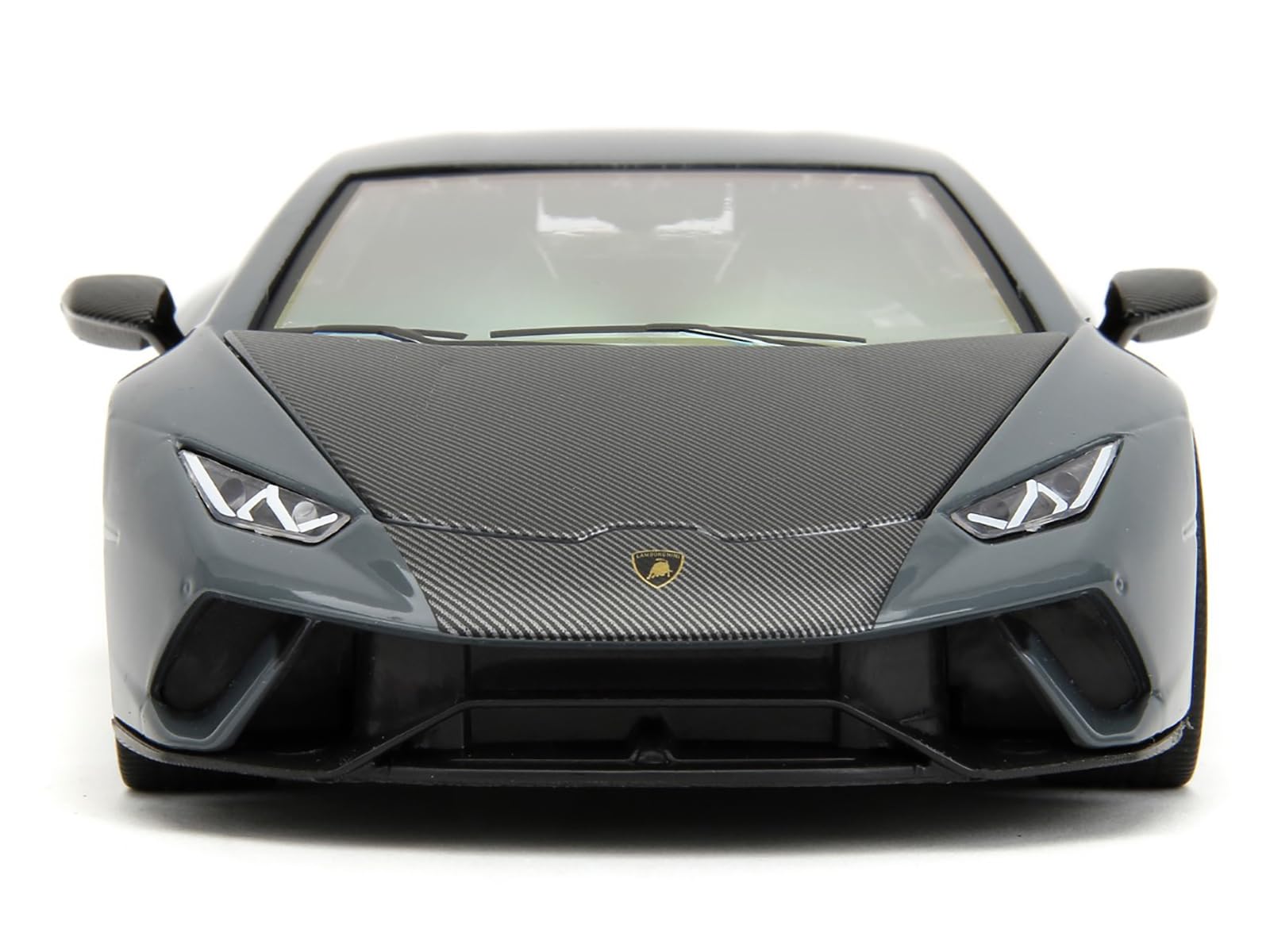 Lambo Huracan Perfomante Gray and Black Gradient with Carbon Hood Pink Slips Series 1/24 Diecast Model Car by Jada 34895