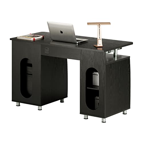 Techni Mobili 47.25" Ergonomic Computer Drawers & File Cabinet for Home Office Storage, Espresso Writing Desk, ONE Size