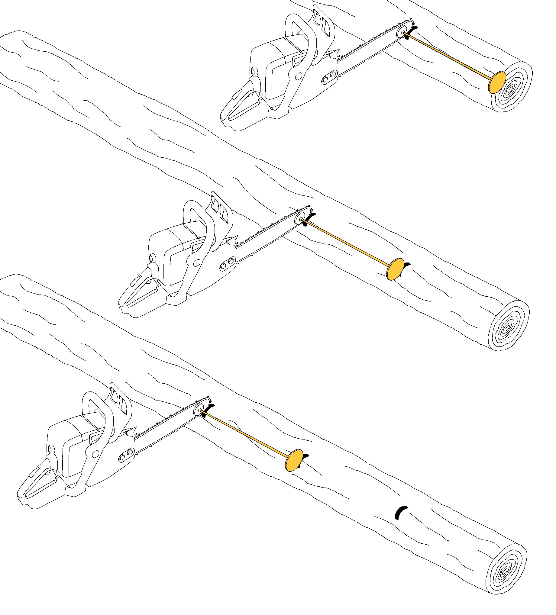 The Firewood Gauge (15β) - The Original Patented Magnetic Firewood Measuring Tool β Strong Durable Flexible Fiberglass with a Whopping 88 Pound Pulling Force Magnet attaches to Any Chainsaw Bar