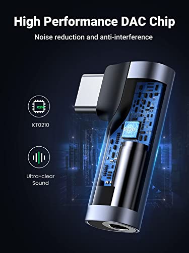 UGREEN USB C to 3.5mm Headphone and Charger Adapter and USB C to 3.5mm Audio Headphone Jack Adapter Bundle
