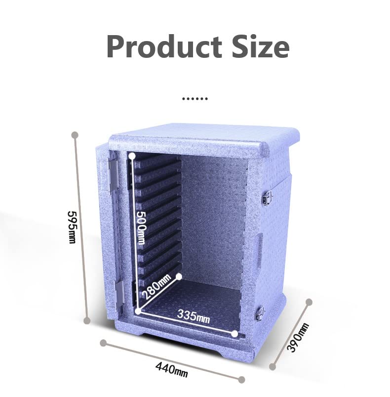 Opaeroo Insert Tray Type Styrofoam Boxes Baking Tray Special Box with Thermometer EPP Foam Insulated Box 49 Liters