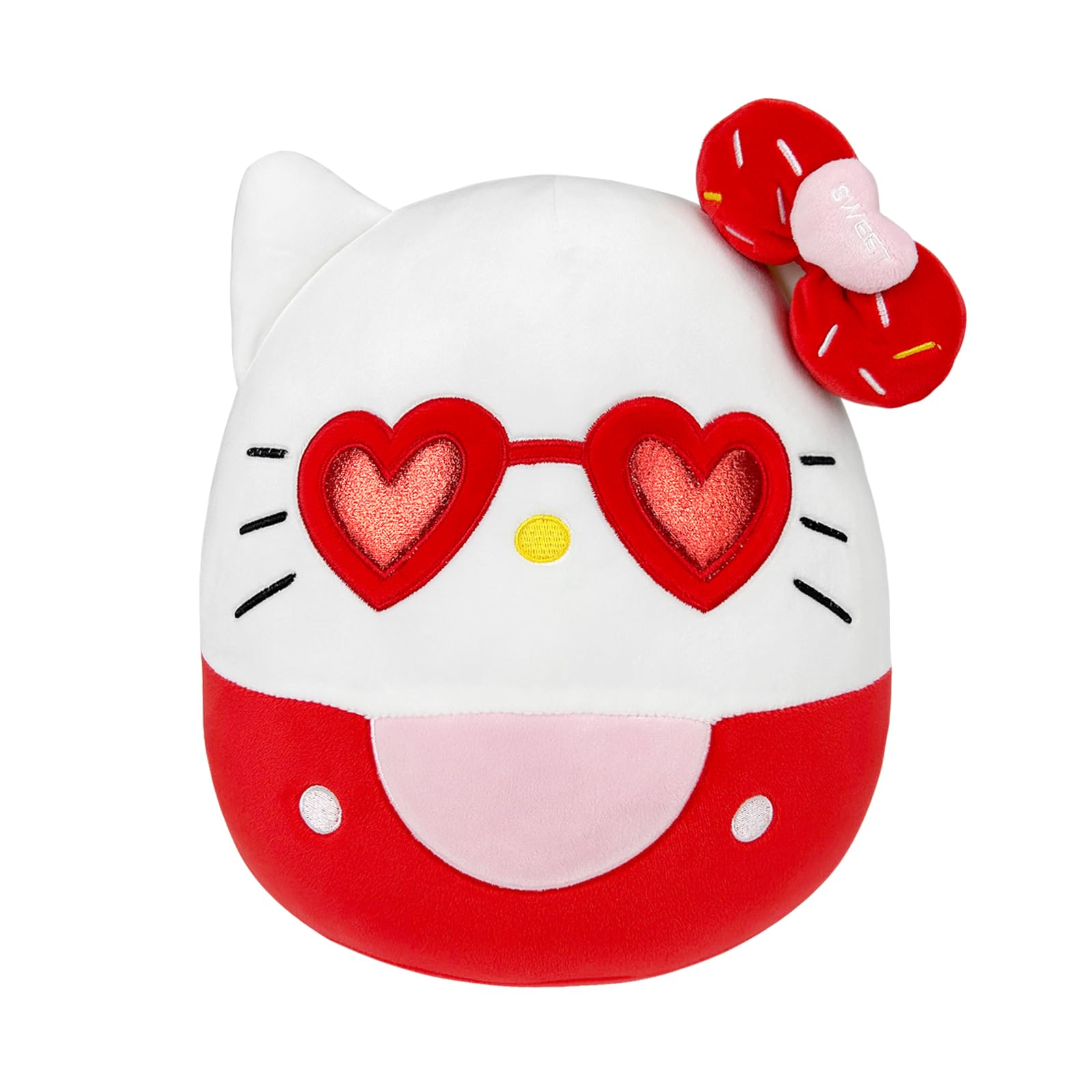 Red Cat Plush Pillow, 11.8 Inch Cute Plush Doll Toy, Cat Pillow Plush Birthday Girl Kids Gift (Red)
