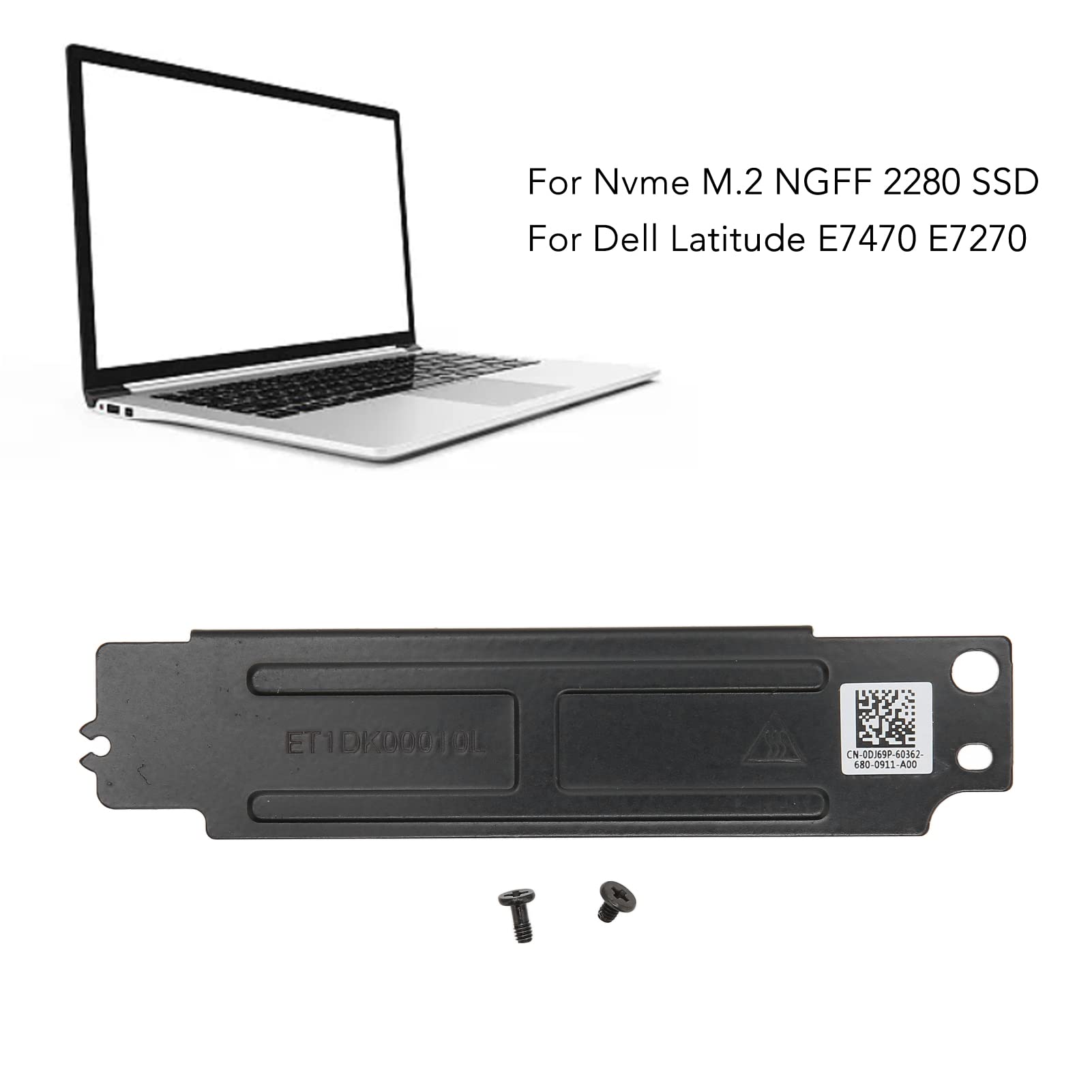 Solid State Drive Cooling Plate, M.2 SSD Cooler Cover Laptop Solid State Drive Cooling Heatsink Cover Bracket for Nvme M.2 NGFF 2280 SSD, for E7470 E7270