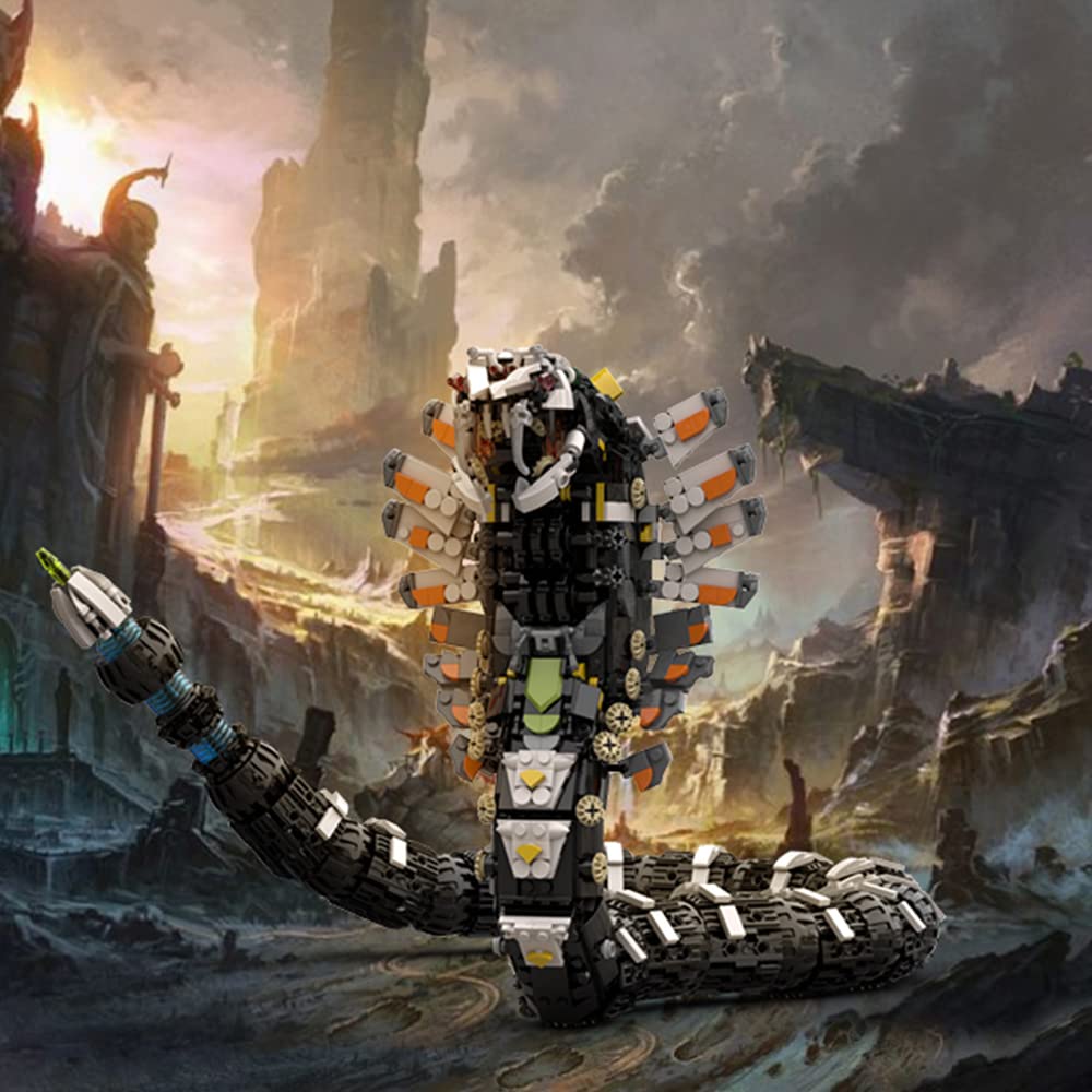 Slitherfang Monster Zero Game Figure Building Model Toy,Serpentine -Like Snake Beast Machine Building Set,Awesome Thunder Collcetible Model for Build and Display (1431 Pieces)