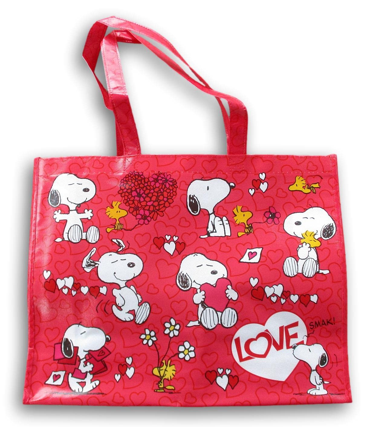 Snoopy Love Valentine's Day Hearts Red Tote Bag - 17 x 13 Inch
