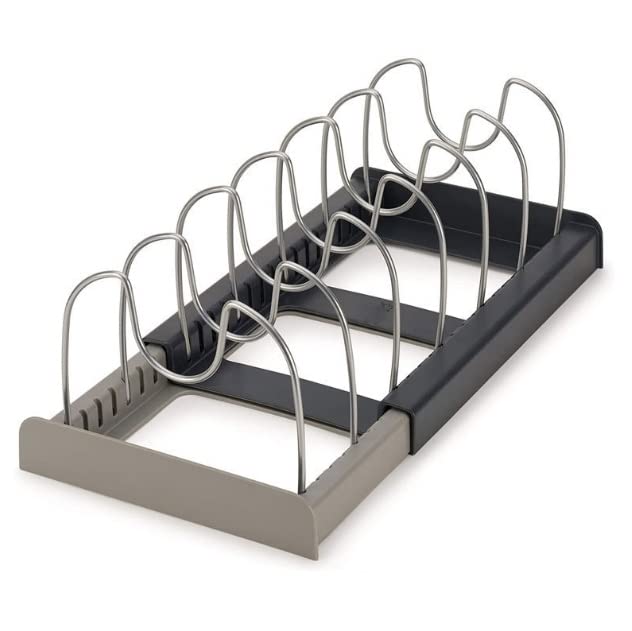 JYARZ Space Saving Dish Rack Retractable Pot Lid Rack Stainless Steel Spoon Holder Cooking Dish Drainer Drying Rack Kitchen Organizer Pan Cover Stand Dish Drying Rack