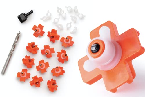 Roosty's® DIY Chicken Waterer Kit x12 - Horizontal Chicken Waterer Nipples, Easy Installation Chicken Watering System, Chicken Water Feeder, Chicken Nipples, Automatic Poultry Waterer with Drill Bits