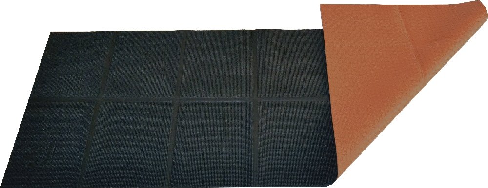 Khataland YoFoMat® - Best Foldable Yoga & Pilates Mat - Dual Color Black & Coffee, Extra Long 72", Extra Wide 26", Ultra Thick 1/4" - Folding to 13"x10"x4", Eco Friendly, Free From Phthalates/Latex