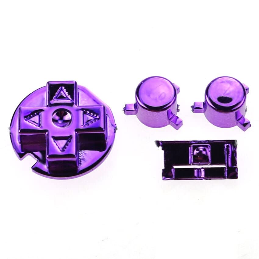 Replacement Power ON Off Key Keypads A B Direction Button D Pads for Gameboy Pocket GBP Chrome (Purple)
