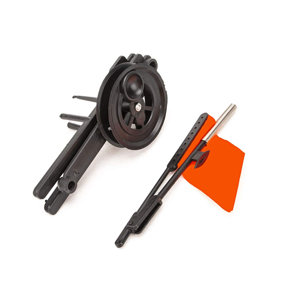 kaaka Portable Foldable Winter Ice Fishing Orange Flag Fishing Rod Multipurpose Tip-up Tackle Accessory