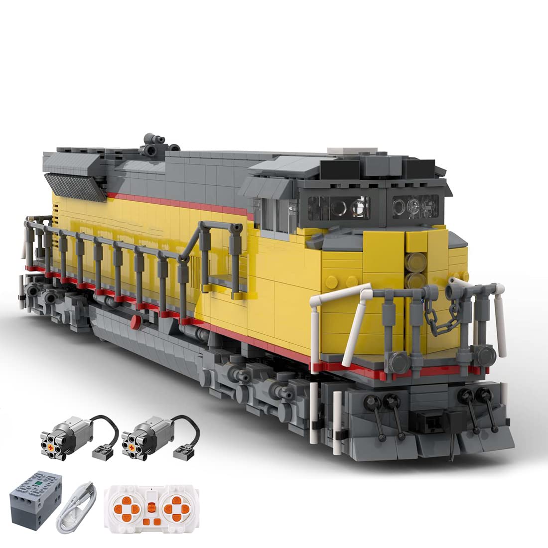 Topoo Big Train Sets RC Steam Locomotive Train Building Kit Express Toy Sets MOC-125311 Model Compatible with Lego Technic City Train - 2262 Pieces