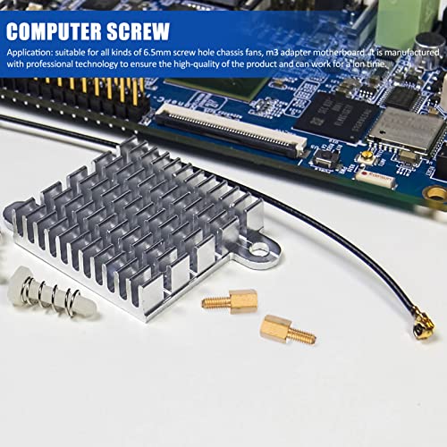 SOLUSTRE 1set Copper Standoff Motherboard Screw Mounting Screws Mainboard Personal Computer M Insulation Spacer Gasket Assortment Pillar Standoffs Head Hexagonal Round Fixing for