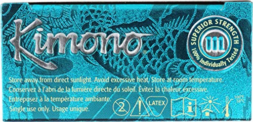 Kimono Microthin Plus - Premium Lubricated Natural Latex Condoms, Ultra Thin with Extra Moisture and AquaLube, Vegan-Friendly, No Latex Odor - Enhanced Sensitivity - Pack of 12