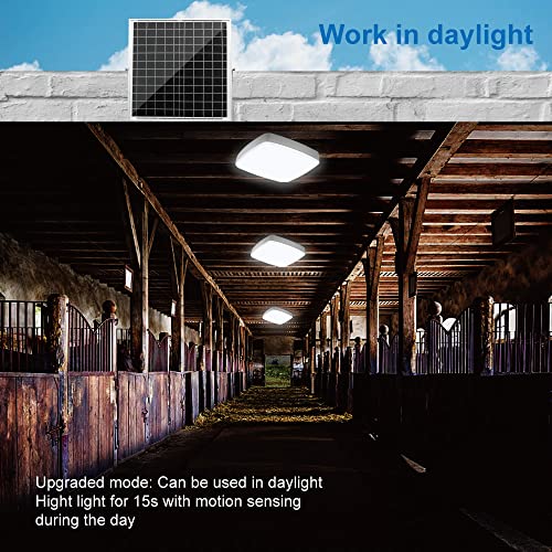 Solar Lights Indoor,Solar Shed Lights White Pendent Light with Remote Control for Home,Barn,Garage,Porch,Hallway,Patio,Garden,Balcony etc.