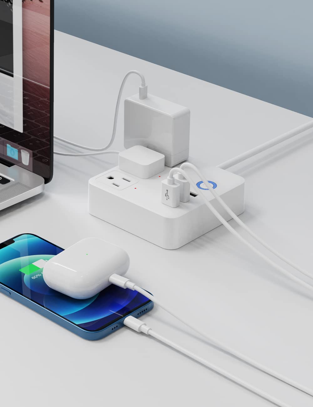 Smart Power Strip, Maxcio USB Surge Protector Compatible with Alexa & Google Home, Smart Outlets with 3 USB Ports, APP Individual Control, Smart Home Office Multi-Plug Extension Cord for Home, Travel