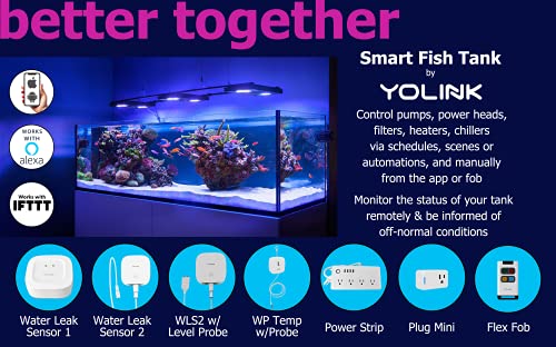 Smart Power Strip, YoLink 1/4 Mile World's Longest Range Power Strip Compatible with Alexa Google IFTTT, Surge Protector Plugs 4 USB Charging Ports + 4 AC Plugs for Multi Outlets - YoLink Hub Included