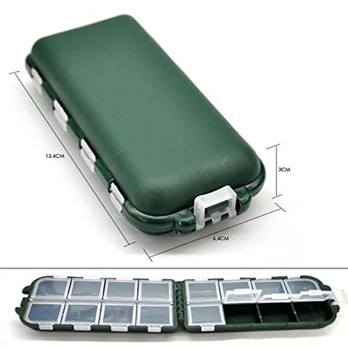 RORUN Portable Tool Box Compartments Mini Fishing Tackle Box Fish Lures Hooks Baits Plastic Storage Holder Square Case Fishing Accessories