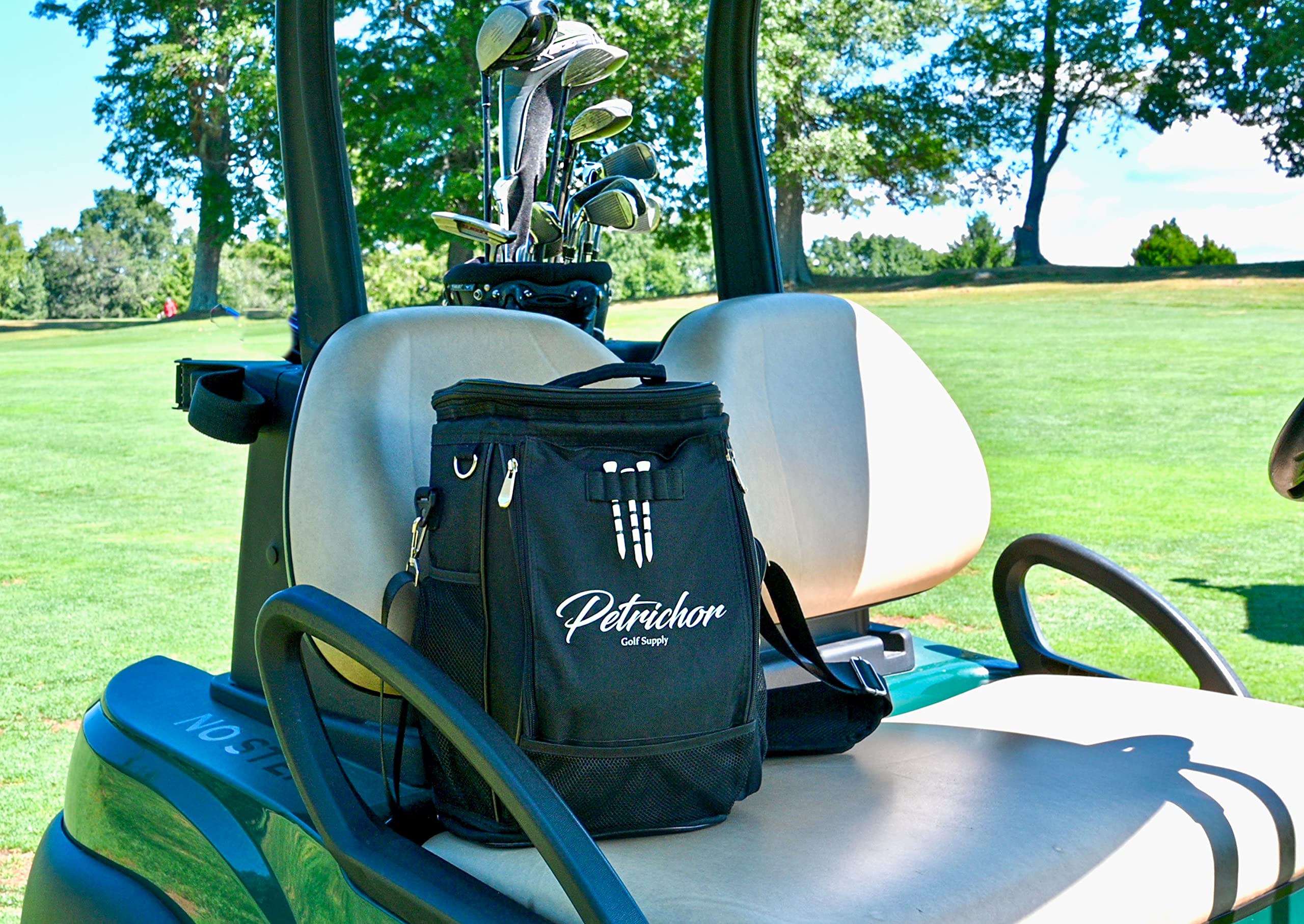 PETRICHOR - XL Insulated Stand-Up Golf Cooler Bag - Lightweight Cart Caddy - Capacity 18-22 Cans or Bottles