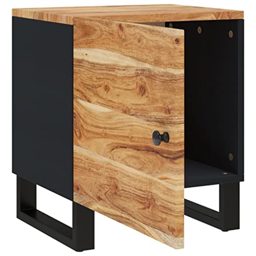 YAFF Bedside Cabinet 15.7"x13"x18.1" Solid Wood Acacia-5210
