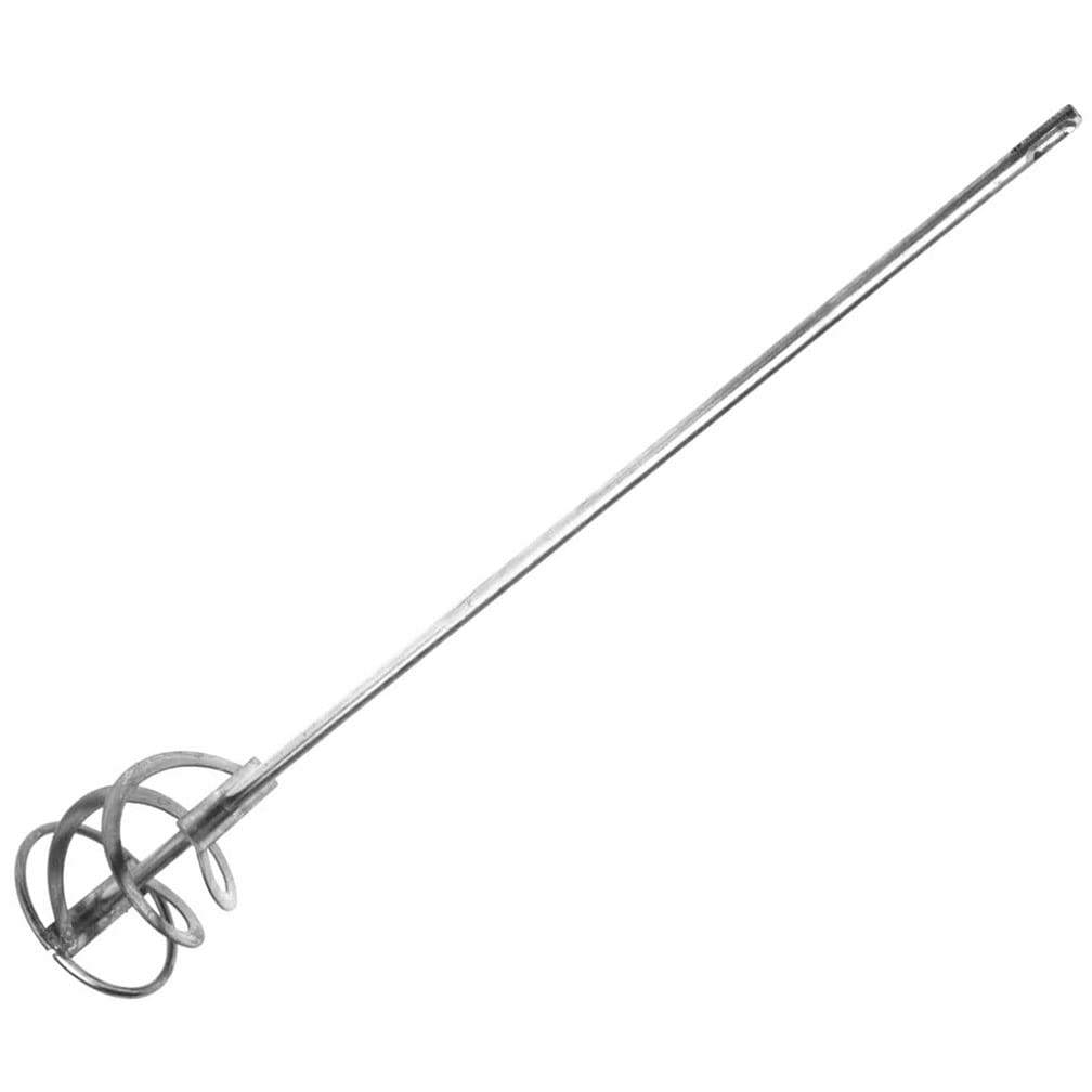 SDS Spiral Mixing Paddle Paint and Mud Mixer Mixer Whisk Silver for Drill in 1 to 5 gallon buckets Fits all Standard (size: 4 inch x 20 inch, around 100mm x500mm)