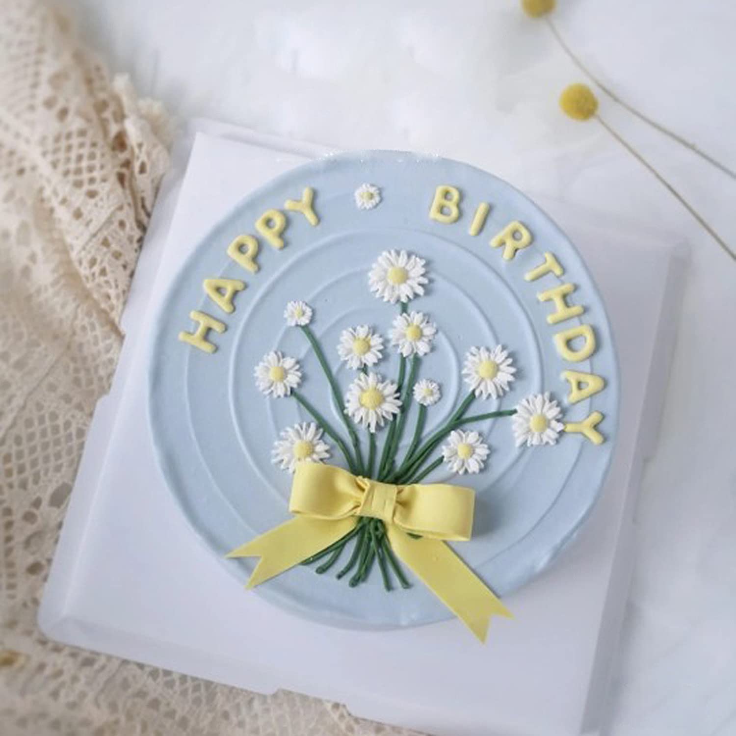 Mujiang Rose Flower Silicone Molds Daisy Fondant Mold Flower Orchid Cake Decorating Molds Set Of 4